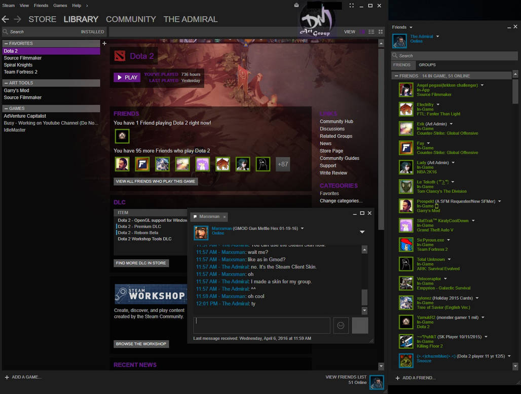 DMakar Art Group Steam Skin by denisemakar on DeviantArt