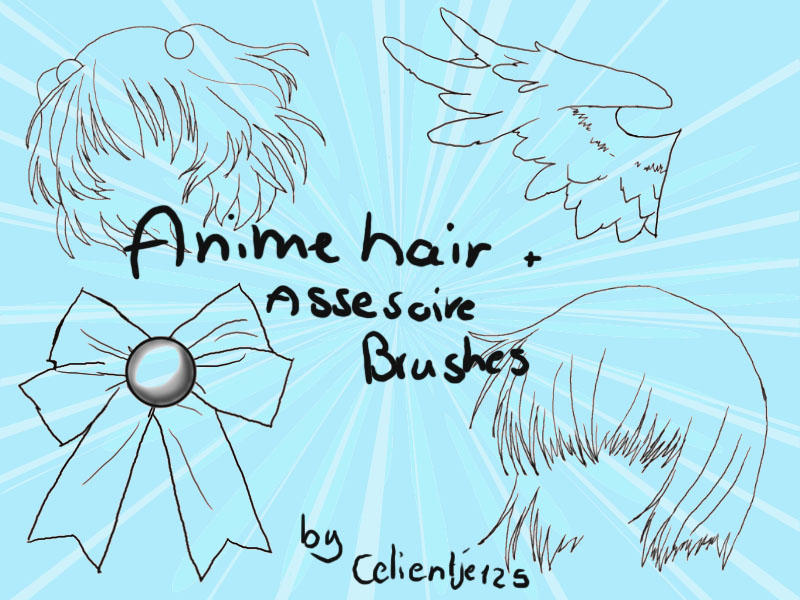Anime hair+assesoire brushes by celientje125 on DeviantArt