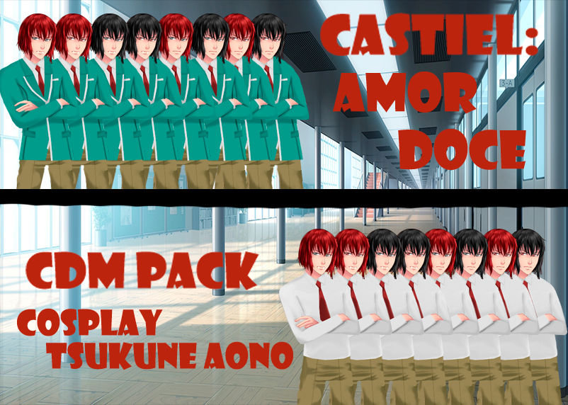 Castiel--Amor Doce-CDM Pack cosplay Tsukune Aono by Helyra on DeviantArt