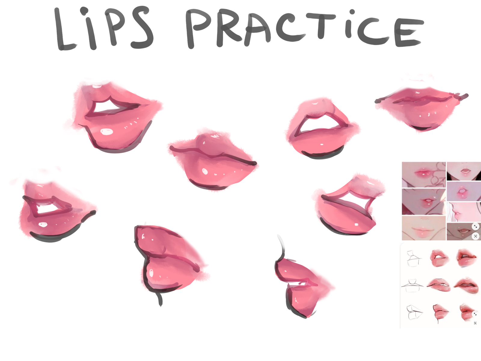 Lips (from references) by Dachine25 on DeviantArt
