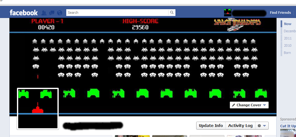 Space Invaders Facebook Timeline by W1CK3DMATT on DeviantArt