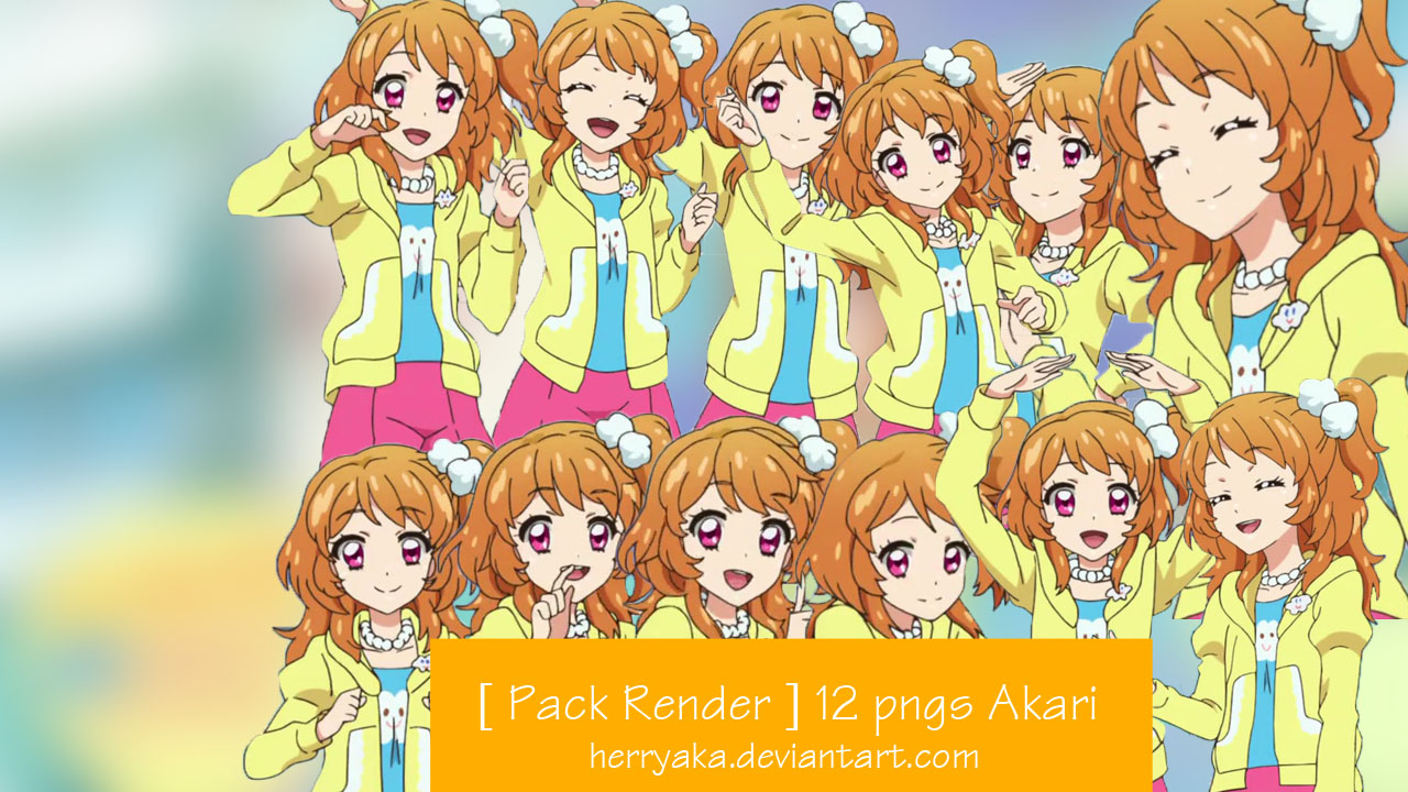 [ Share Render ] 12 PNGS Akari by Herry-Aka on DeviantArt