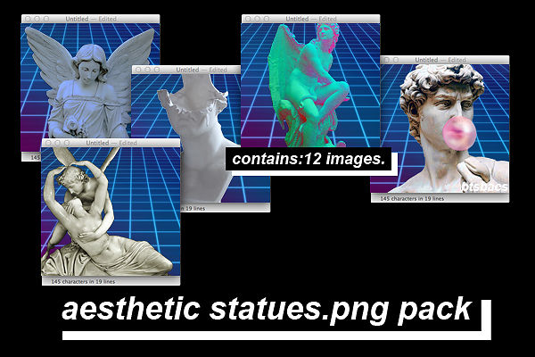 -AESTHETIC STATUES.PNG PACK- by btsbaes on DeviantArt