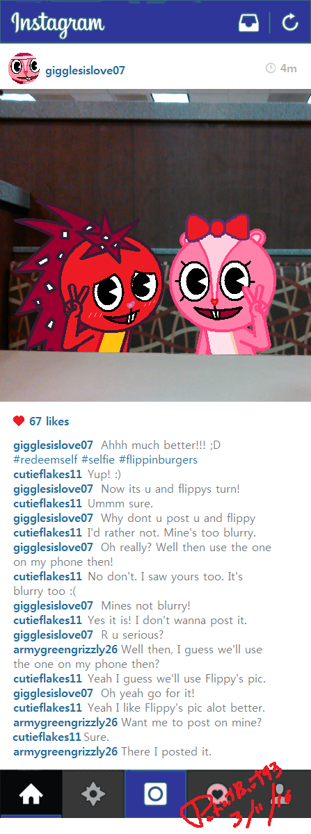 HTF Fanart - Giggles on Instagram 2 by PatientPaint93 on DeviantArt