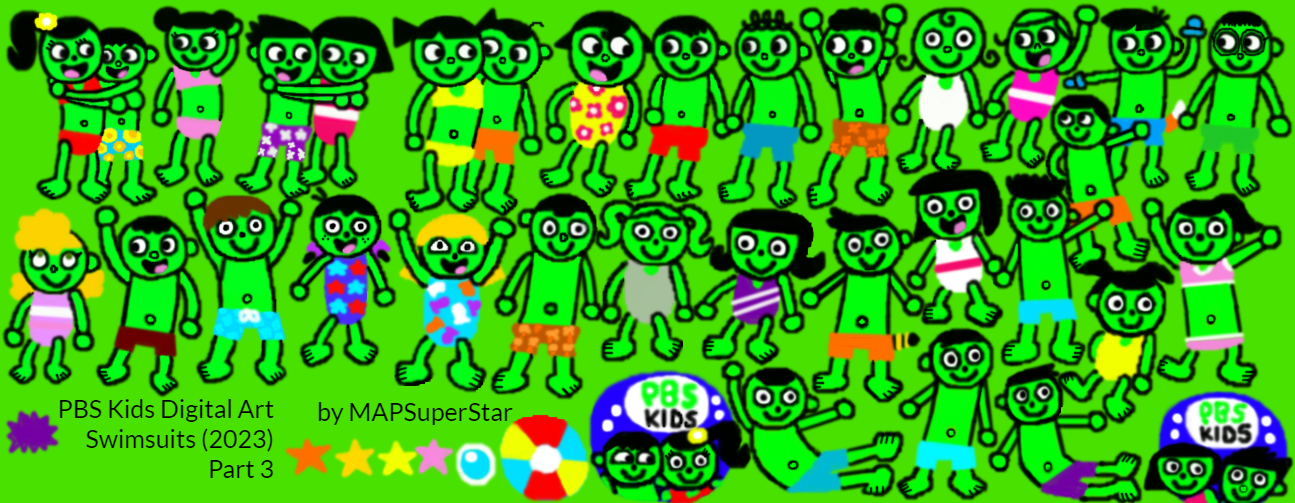 PBS Kids Digital Art: Swimsuits (2023) Part 3 by MAPSuperStar on DeviantArt