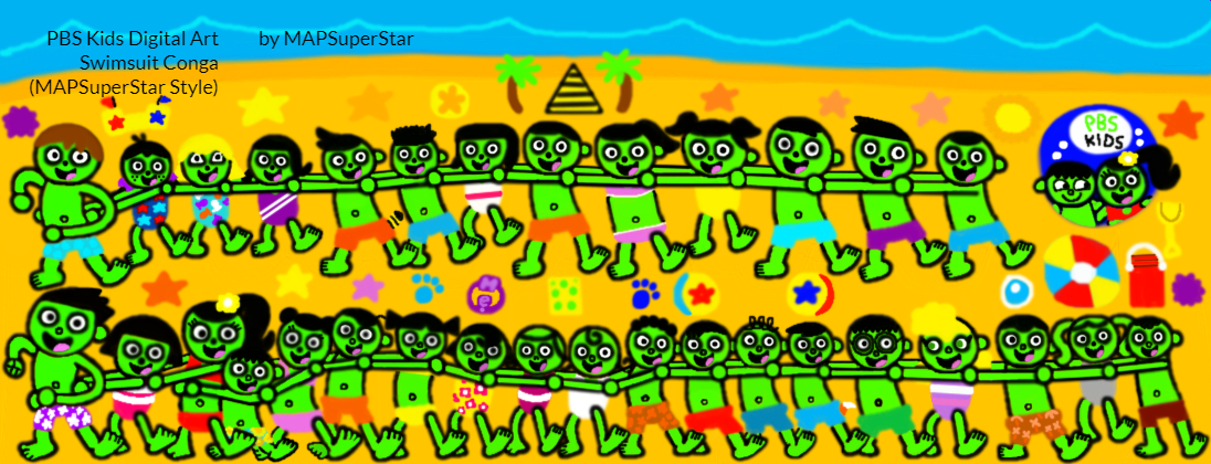 PBSK Digital Art (Swimsuit Conga) (MAPSuperStar) by MAPSuperStar on DeviantArt