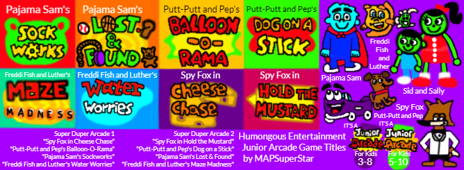 Humongous Entertainment Junior Arcade Game Titles by MAPSuperStar on ...