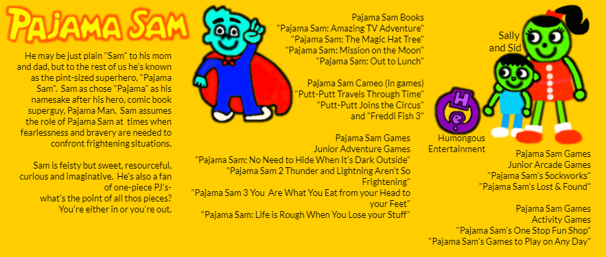 Pajama Sam Character Bio (with Sally and Sid PBS) by MAPSuperStar on ...