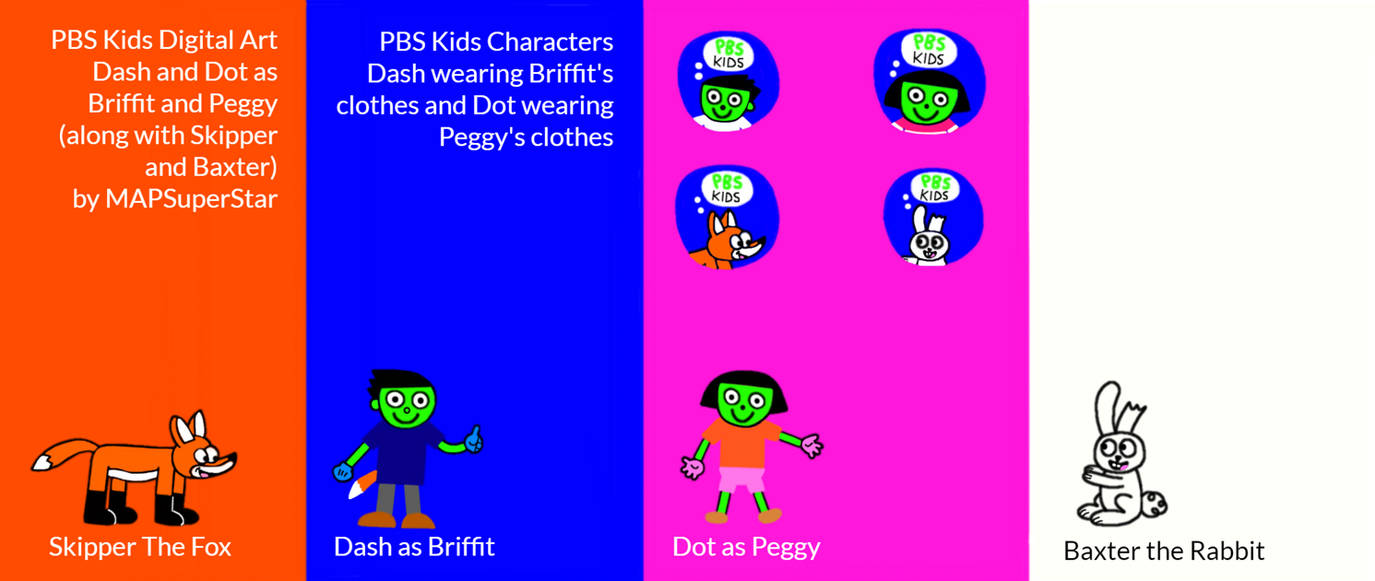 PBSK DA: Dash and Dot as Briffit and Peggy by MAPSuperStar on DeviantArt