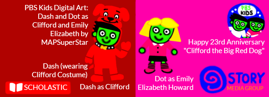 PBSK DA: Dash and Dot as Clifford and Emily by MAPSuperStar on DeviantArt