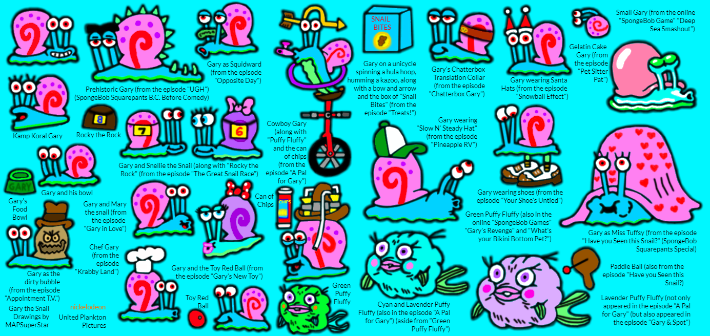 SpongeBob: Gary the Snail Drawings by MAPSuperStar by MAPSuperStar on ...