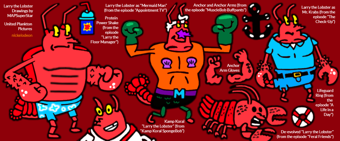 SpongeBob: Larry the Lobster Drawings by MAPSuperStar on DeviantArt