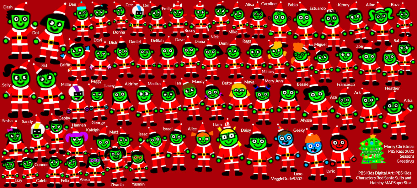PBS Kids Digital Art: Red Santa Suits and Hats by MAPSuperStar on ...