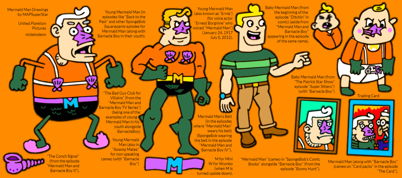 SpongeBob: Mermaid Man Drawings by MAPSuperStar by MAPSuperStar on ...