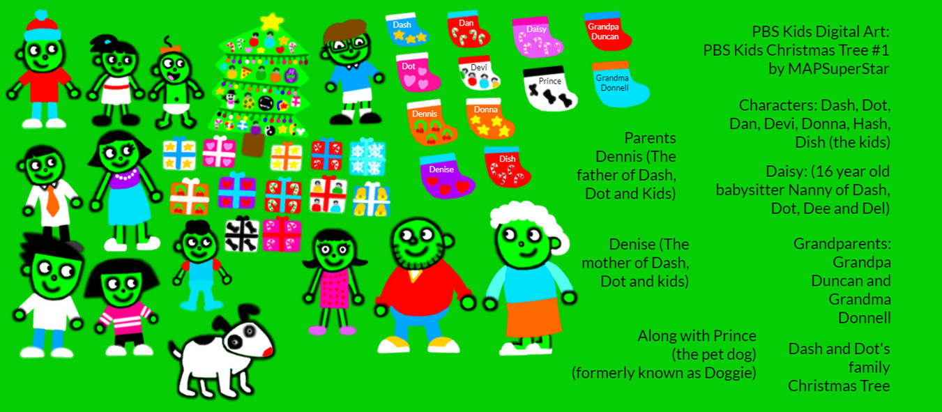 PBS Kids Digital Art: Family Christmas Tree #1 by MAPSuperStar on ...