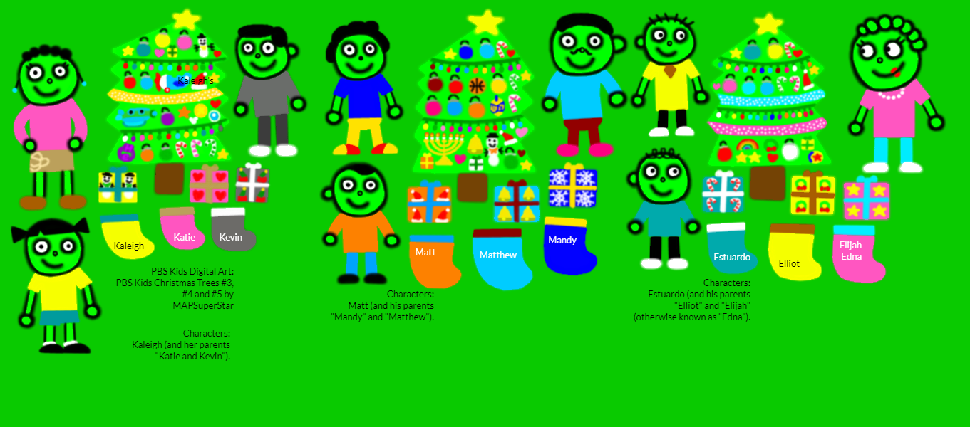 PBS Kids Digital Art: Family Christmas Trees #3-#5 by MAPSuperStar on ...