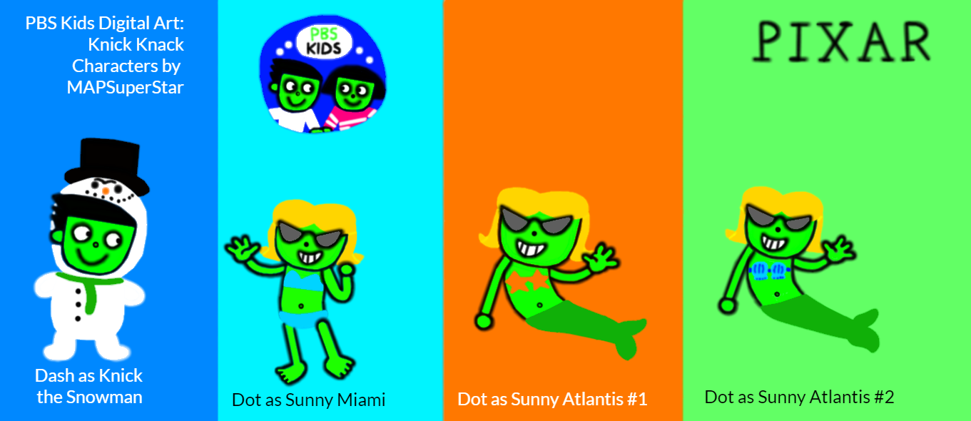 PBS Kids Digital Art: Knick Knack Characters by MAPSuperStar on DeviantArt