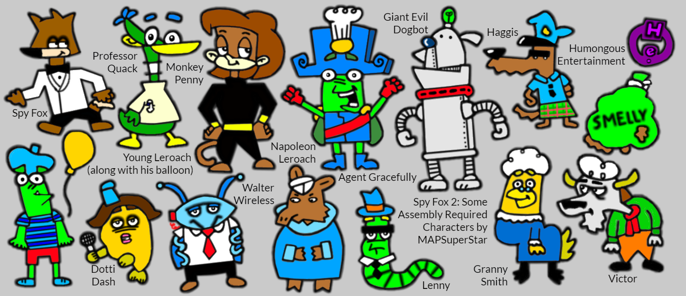 Spy Fox 2 Characters Drawings by MAPSuperStar by MAPSuperStar on DeviantArt