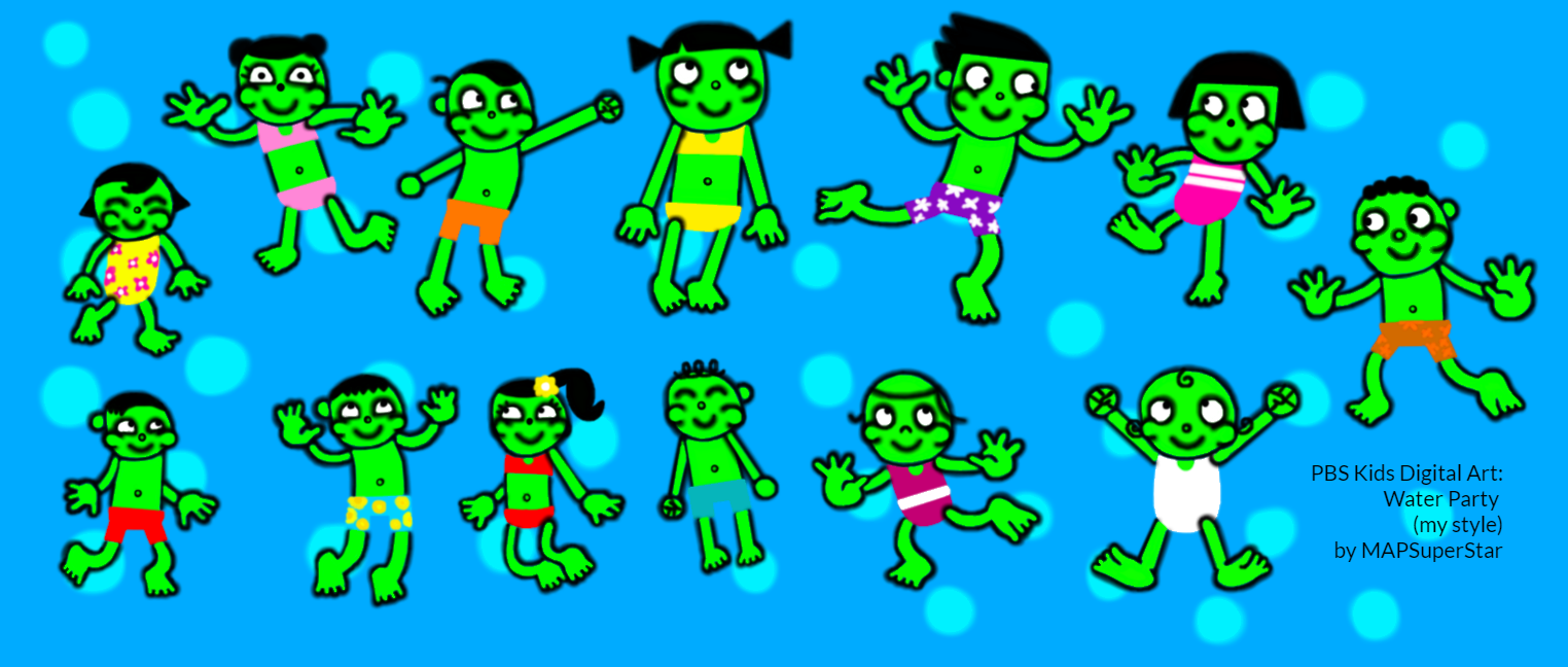 PBS Kids Digital Art: Water Party (my style) by MAPSuperStar on DeviantArt