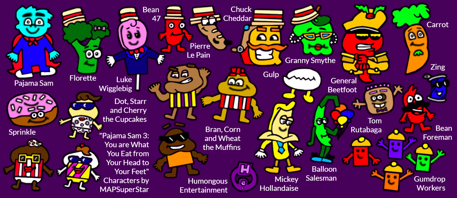 Pajama Sam 3 Characters Drawings by MAPSuperStar by MAPSuperStar on ...