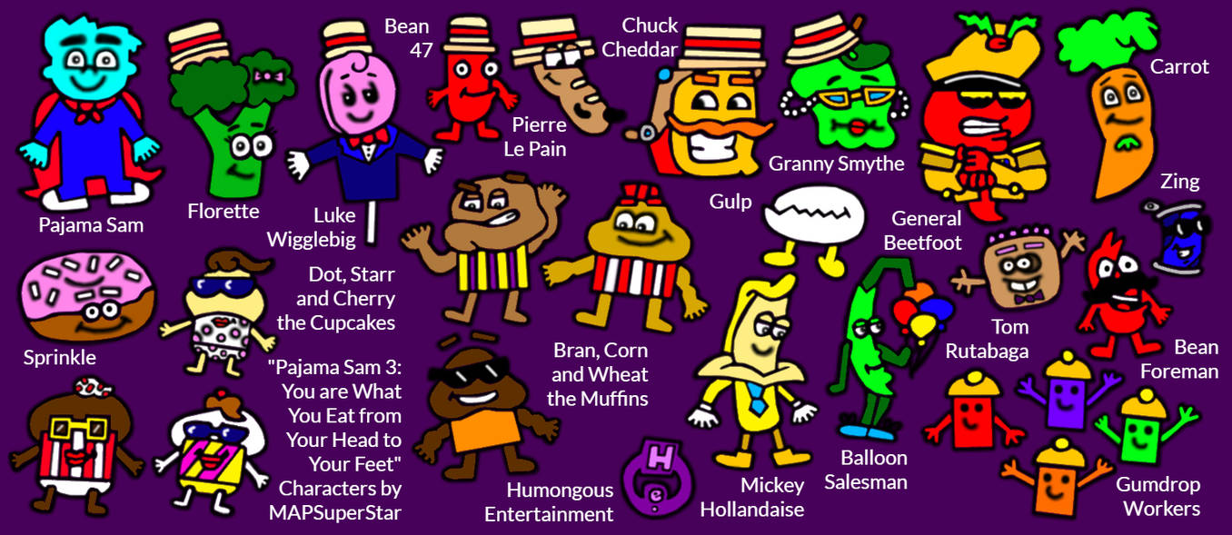 Pajama Sam 3 Characters Drawings by MAPSuperStar by MAPSuperStar on ...