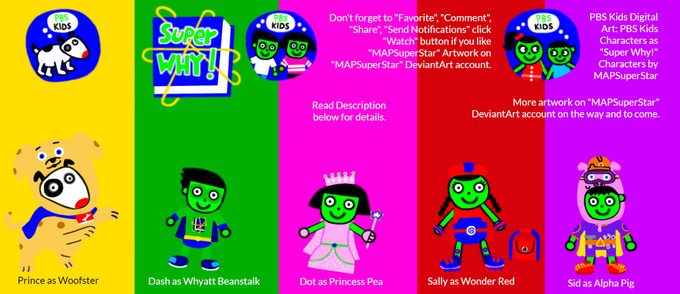 PBS Kids Digital Art: Super Why! Characters by MAPSuperStar on DeviantArt