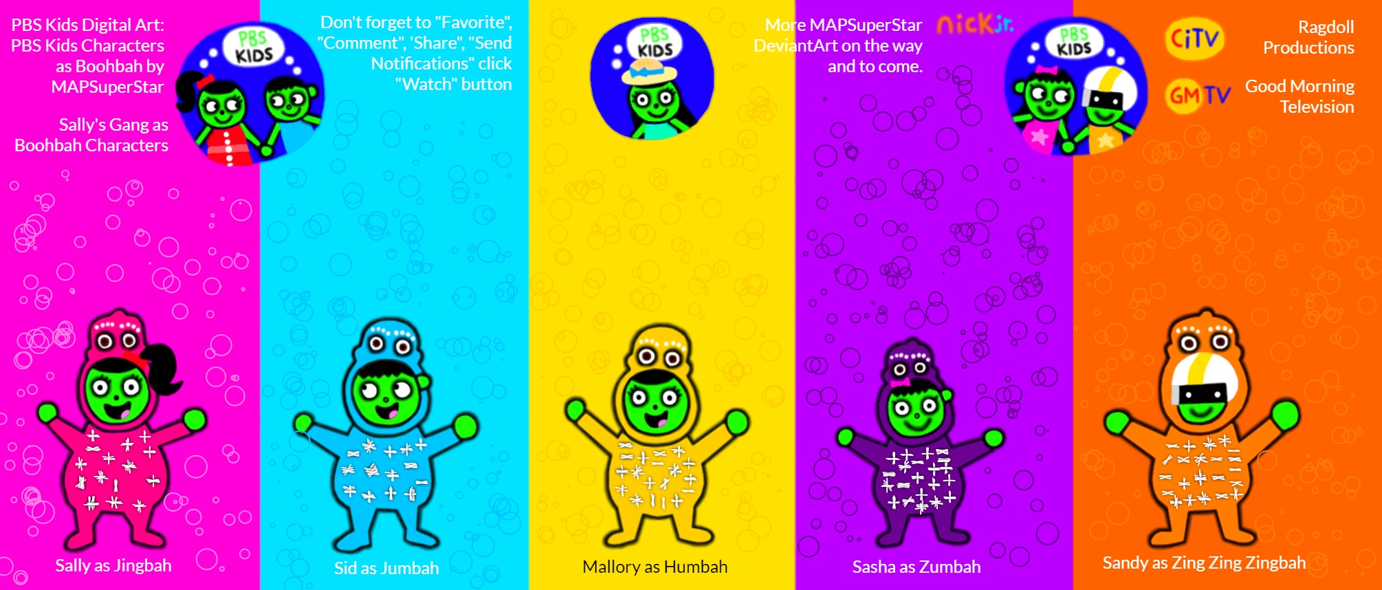 PBS Kids Digital Art: Boohbah Characters by MAPSuperStar on DeviantArt