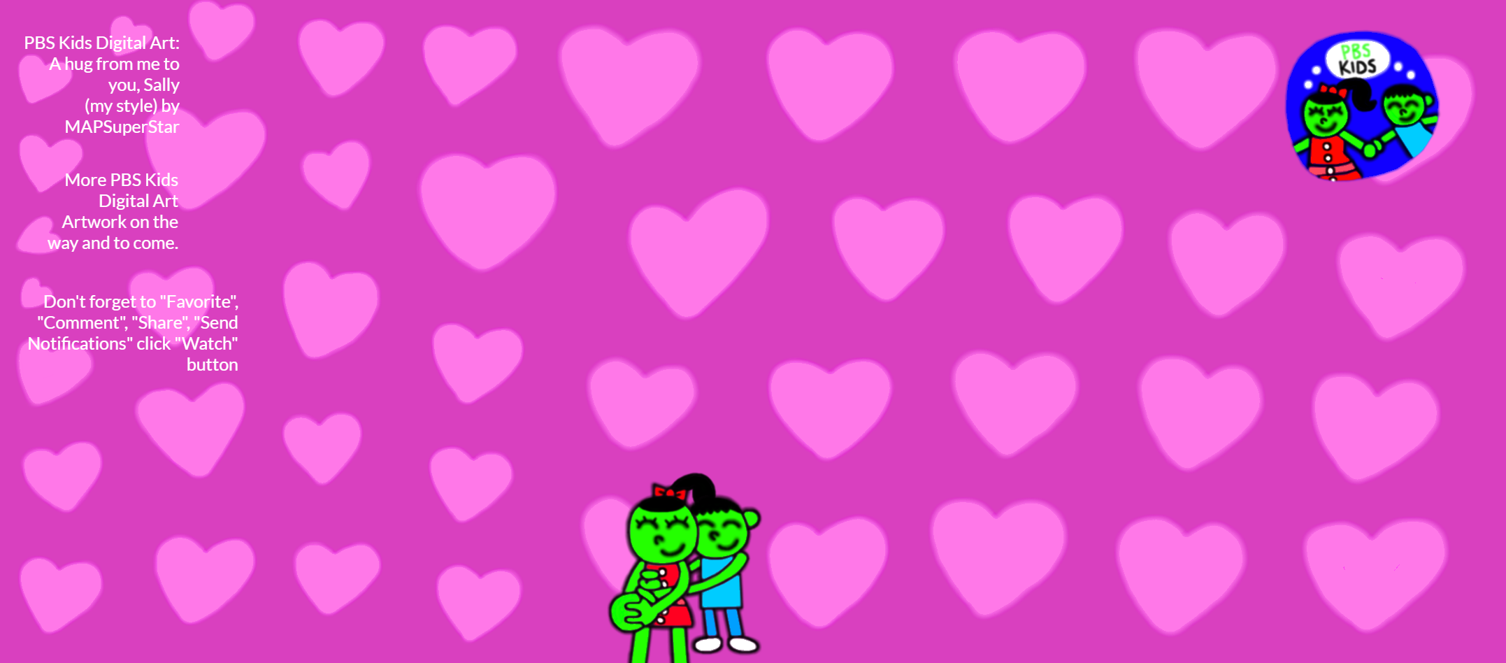 PBS Kids Digital Art: A hug from me to you, Sally by MAPSuperStar on ...
