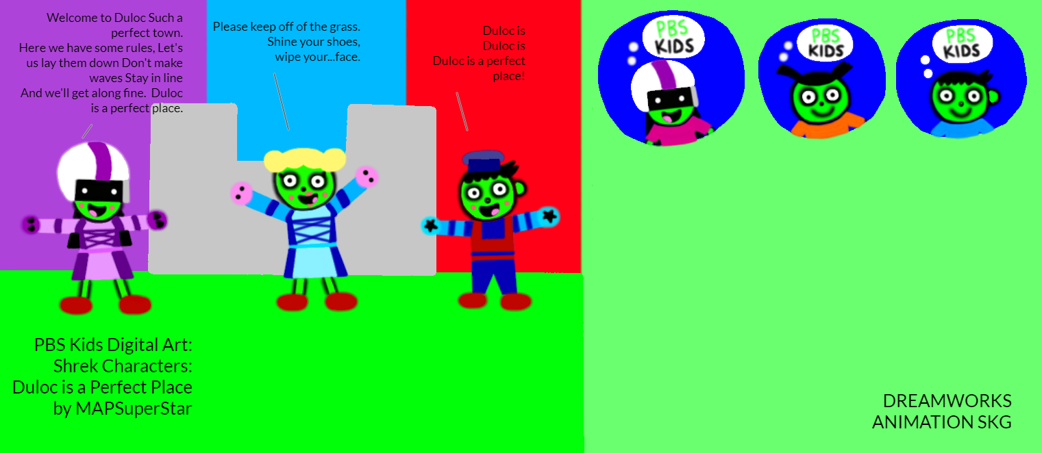 PBS Kids Digital Art: Shrek: Duloc Perfect Place by MAPSuperStar on ...
