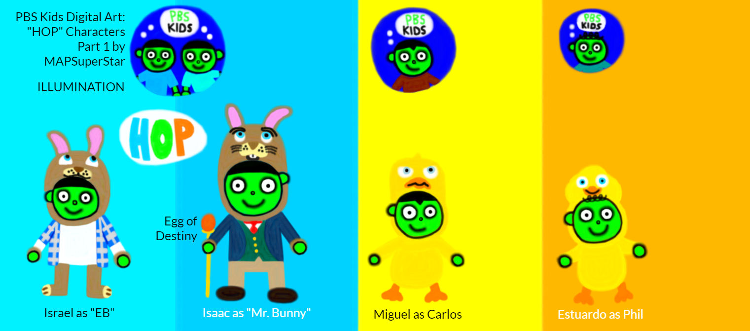 PBS Kids Digital Art: HOP (2011) Characters Part 1 by MAPSuperStar on ...