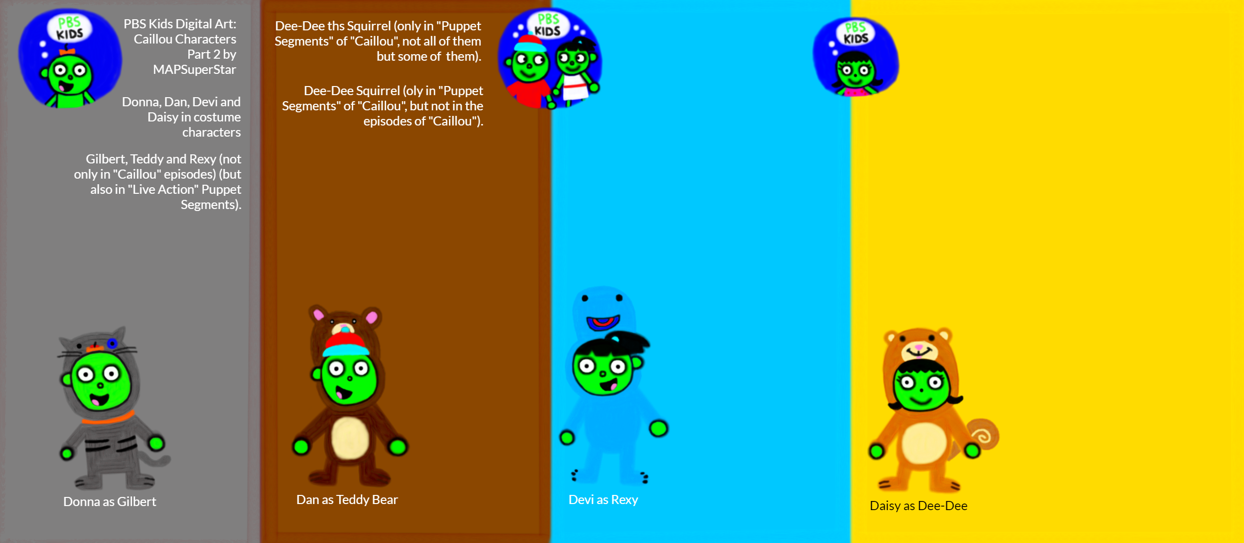 PBS Kids Digital Art: Caillou Characters Part 2 by MAPSuperStar on ...