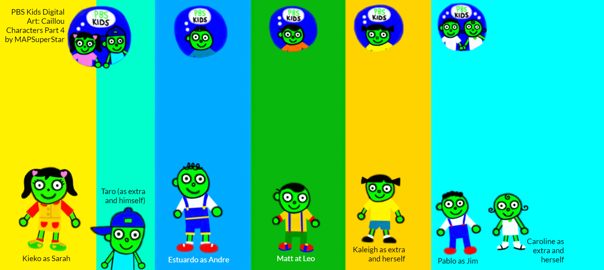 PBS Kids Digital Art: Caillou Characters Part 4 by MAPSuperStar on DeviantArt