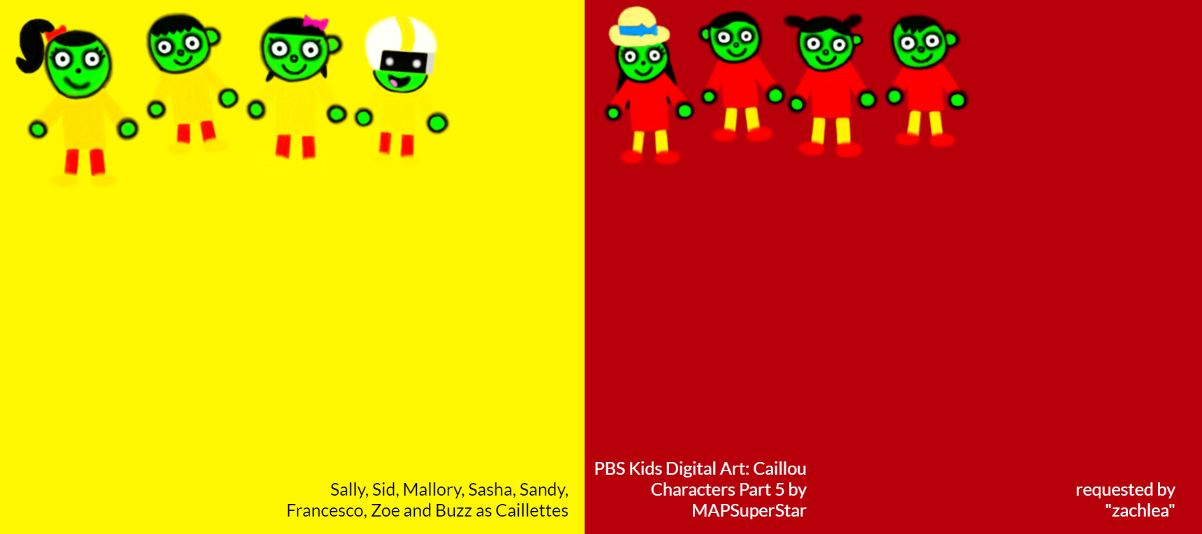 PBS Kids Digital Art: Caillou Characters Part 5 by MAPSuperStar on ...