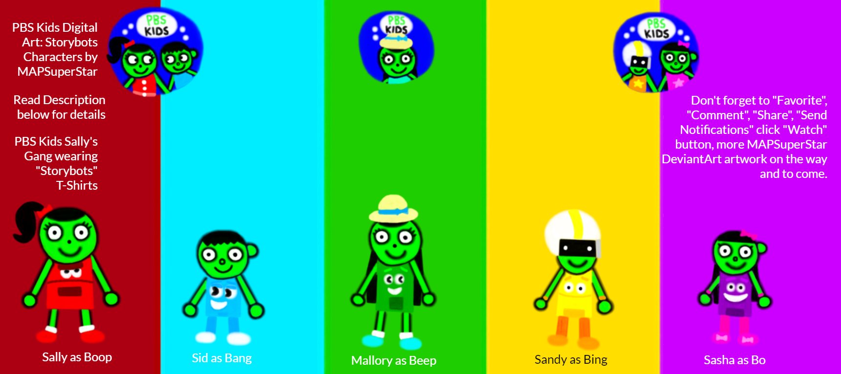 PBS Kids Digital Art: Storybots Characters by MAPSuperStar on DeviantArt