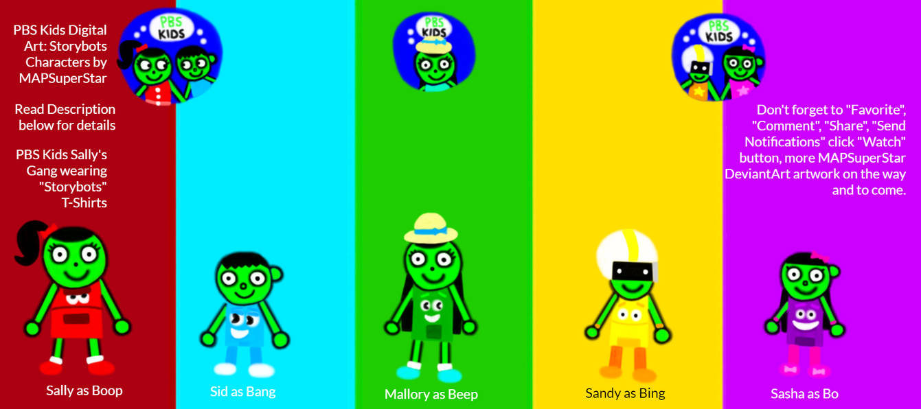 PBS Kids Digital Art: Storybots Characters by MAPSuperStar on DeviantArt