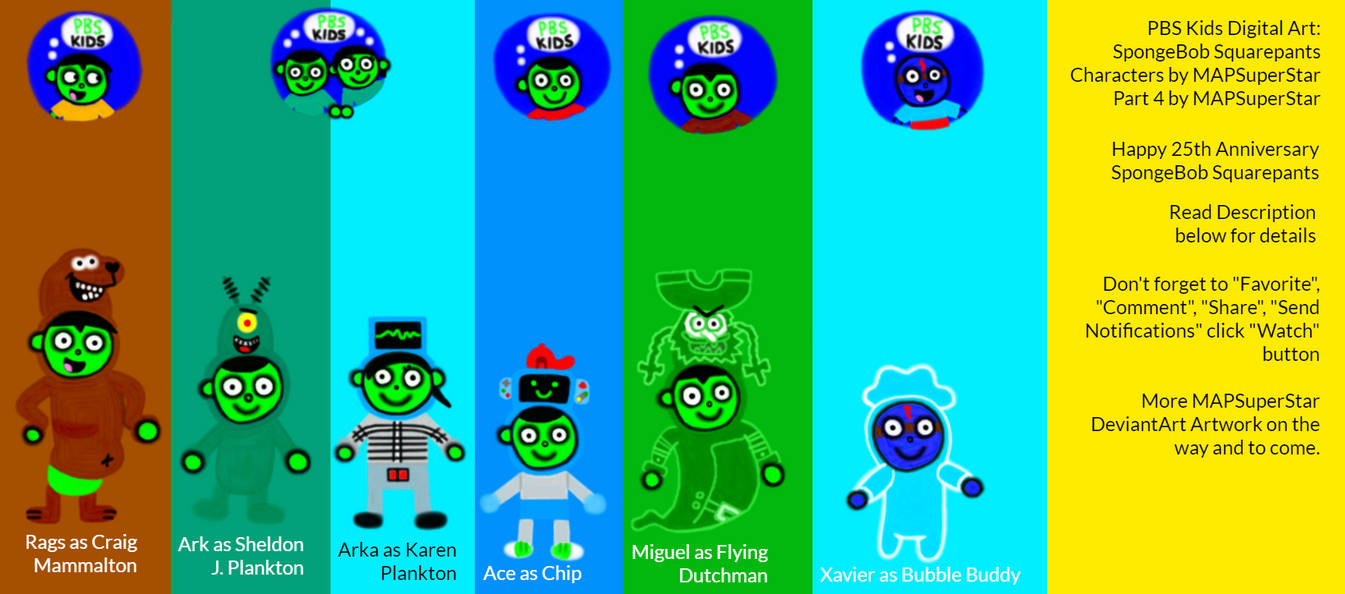 PBS Kids Digital Art: SpongeBob Squarepants Part 4 by MAPSuperStar on ...