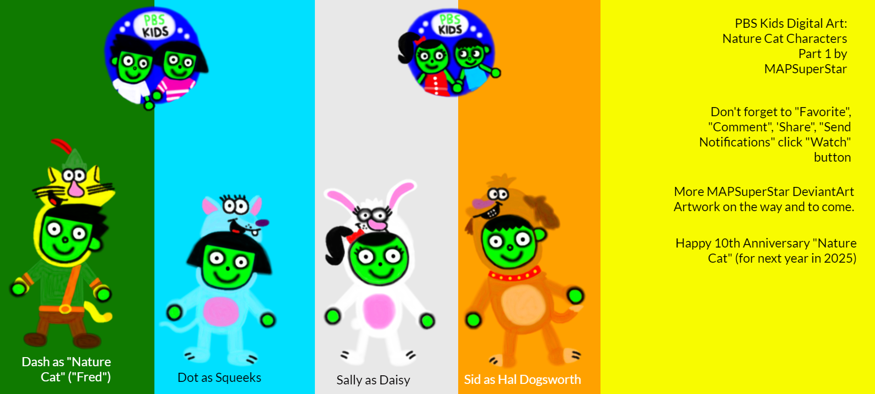 PBS Kids Digital Art: Nature Cat Characters Part 1 by MAPSuperStar on DeviantArt