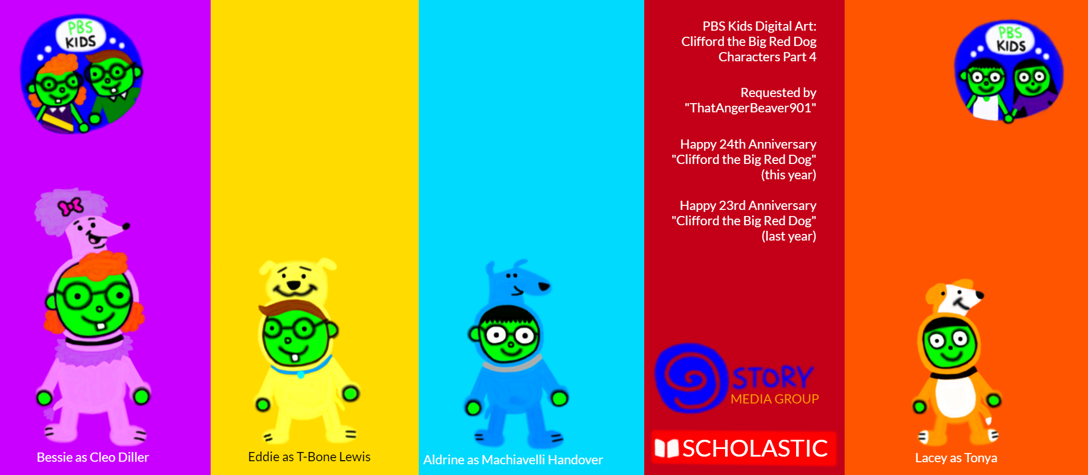 PBS Kids Digital Art: Clifford Characters Part 4 by MAPSuperStar on ...