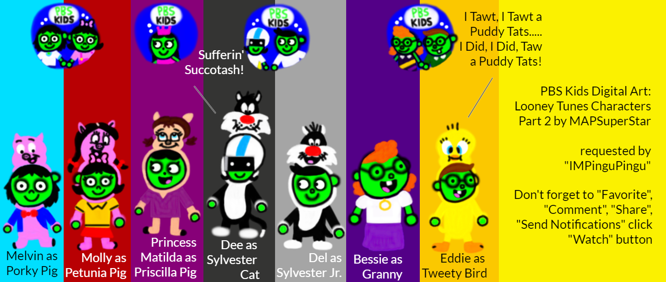 PBS Kids Digital Art: Looney Tunes Part 2 by MAPSuperStar on DeviantArt