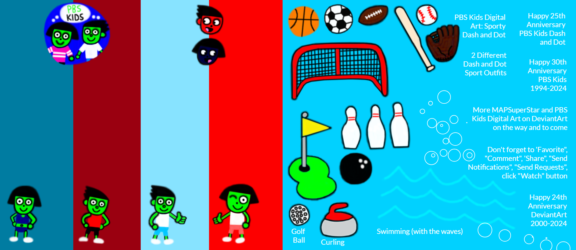 PBSK Digital Art: Sporty Dash and Dot (My style) by MAPSuperStar on DeviantArt