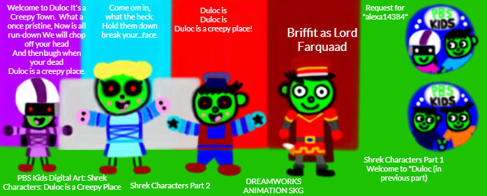 PBS Kids Digital Art: Shrek Characters Part 2 by MAPSuperStar on DeviantArt