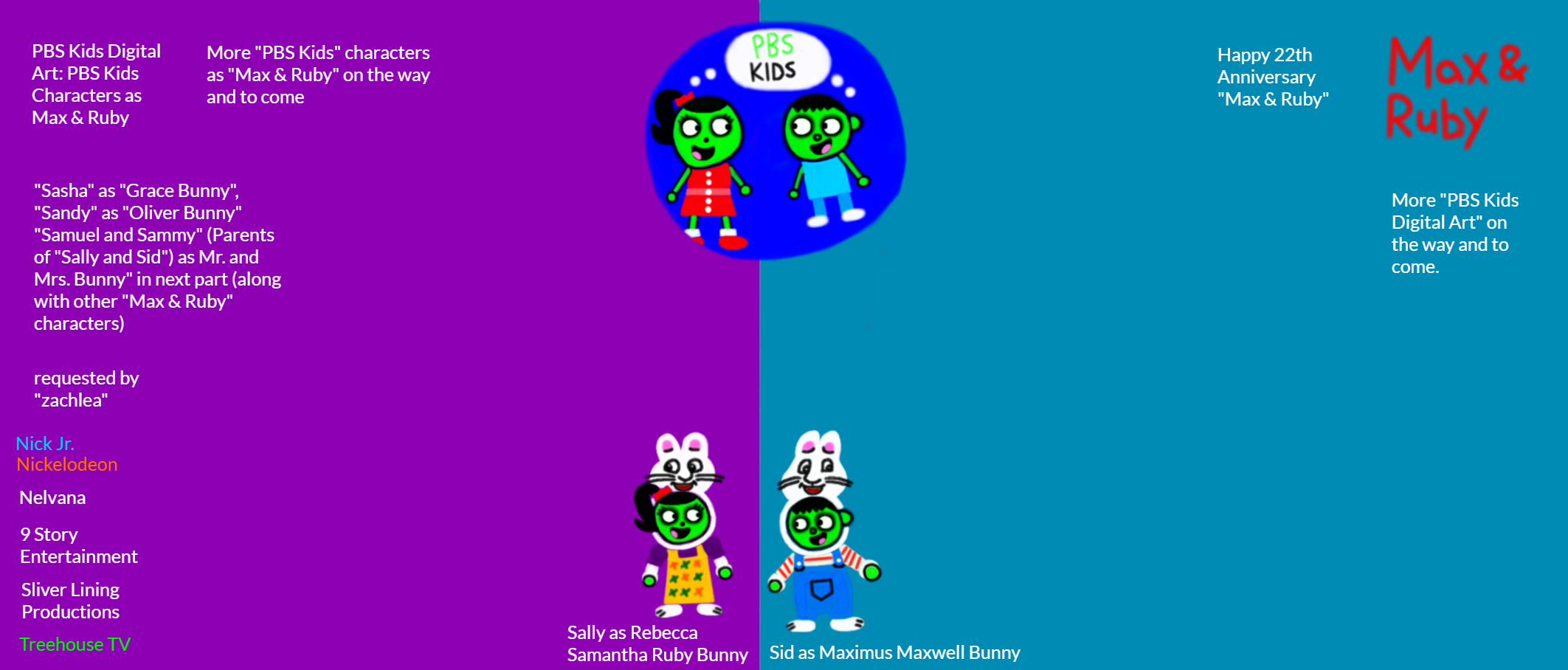 PBSK Digital Art: Max and Ruby Characters Part 1 by MAPSuperStar on ...
