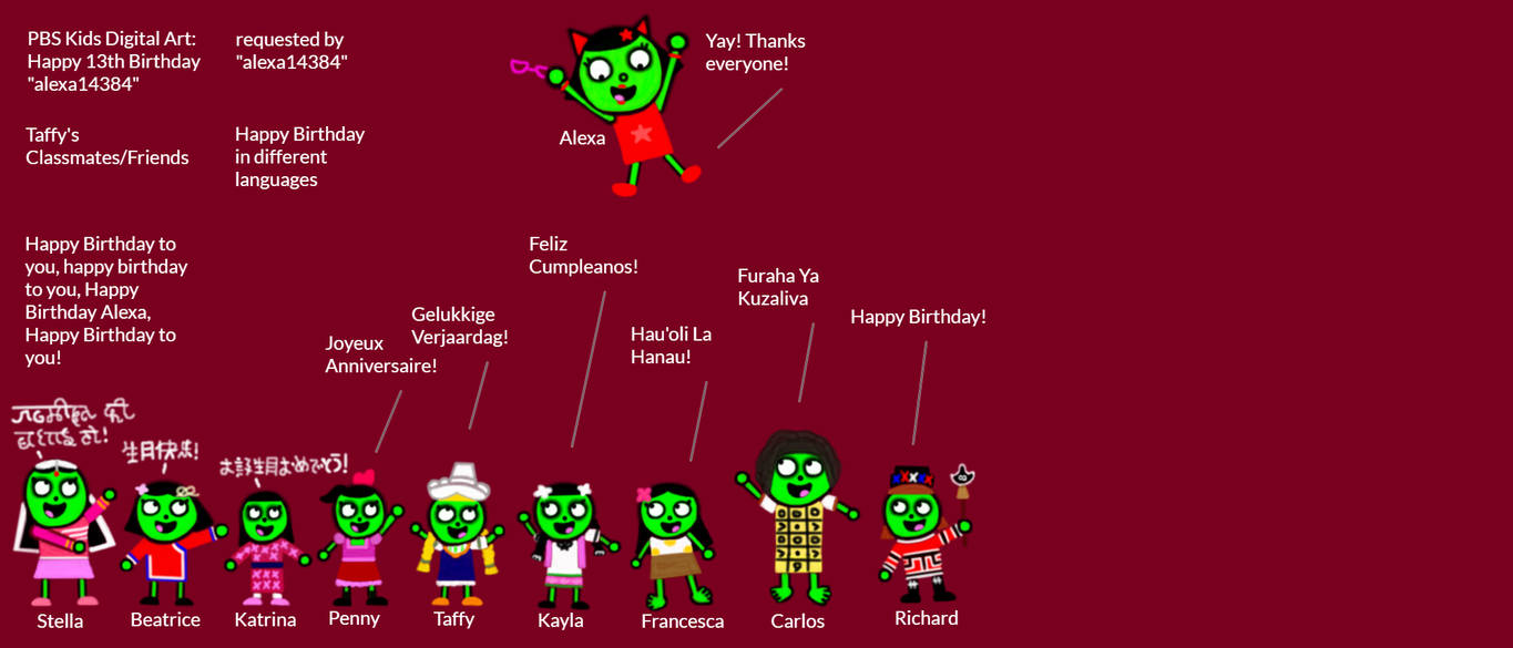 PBS Kids Digital Art: Happy 13th Birthday Alexa by MAPSuperStar on ...