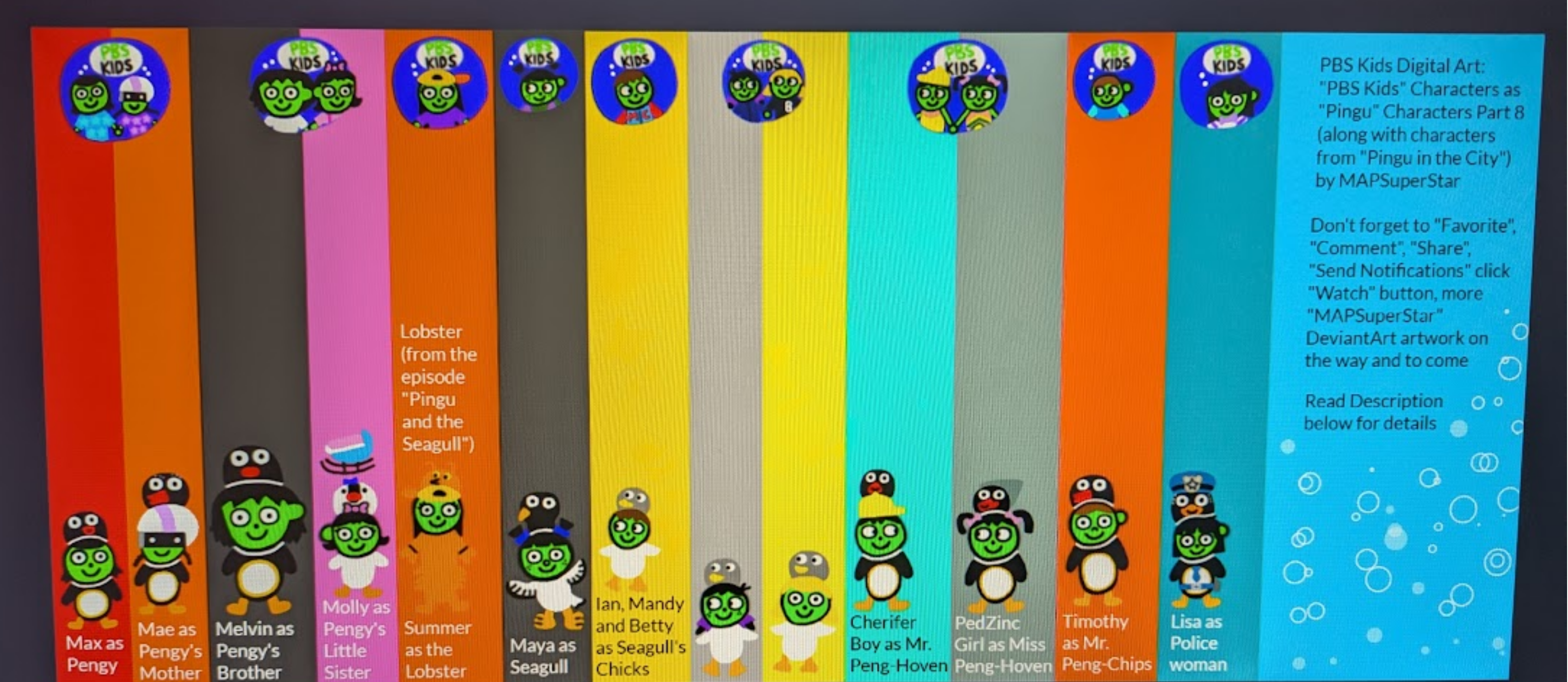 PBS Kids Digital Art: Pingu Characters Part 8 by MAPSuperStar on DeviantArt