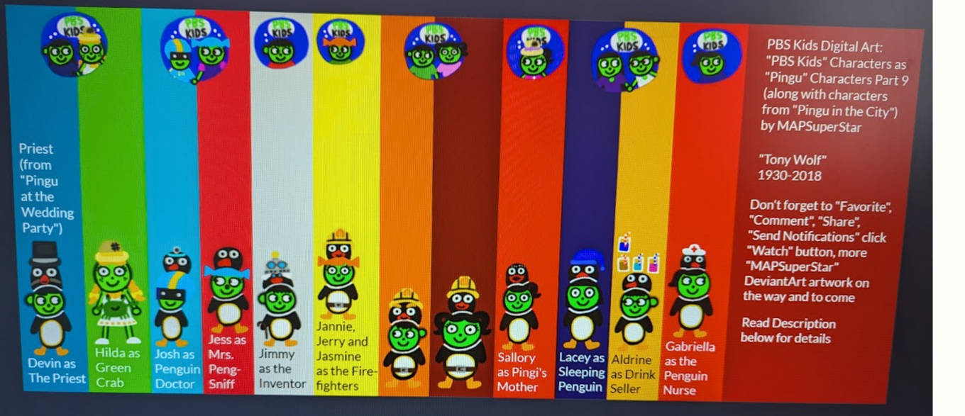 PBS Kids Digital Art: Pingu Characters Part 9 by MAPSuperStar on DeviantArt