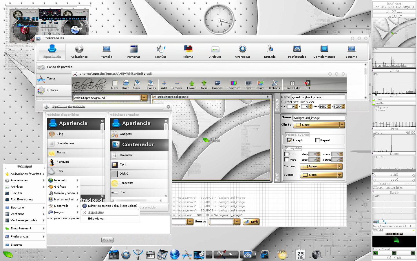 E17 Theme White-Unity by verdegal37 on DeviantArt