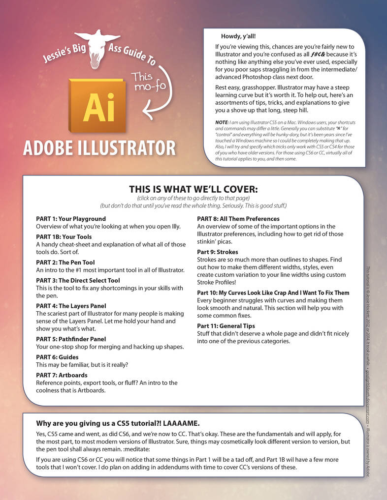 Jessie's Beginner's Guide To Adobe Illustrator by GoaliGrlTilDeath on ...