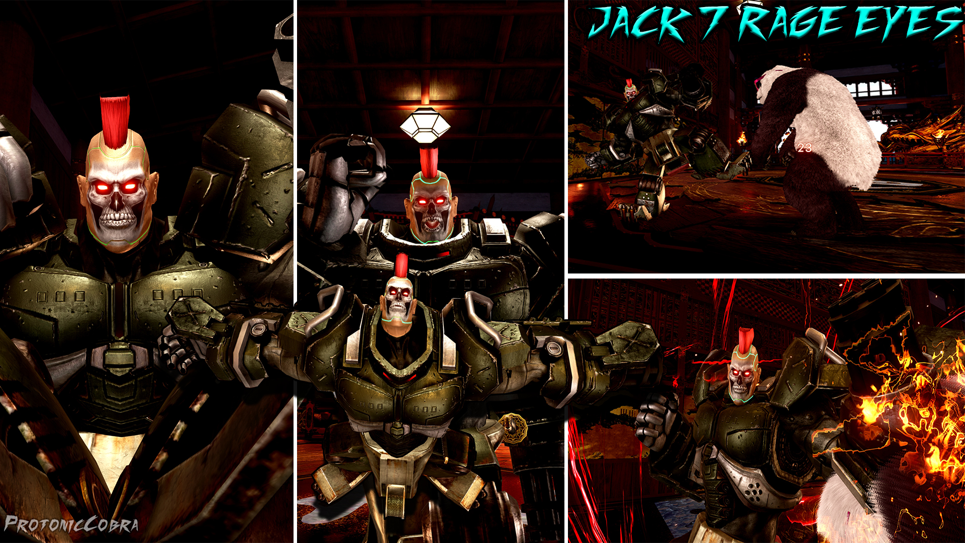 [Tekken 7 Skin] Jack-7 Rage Eyes by ProtonicCobra on DeviantArt