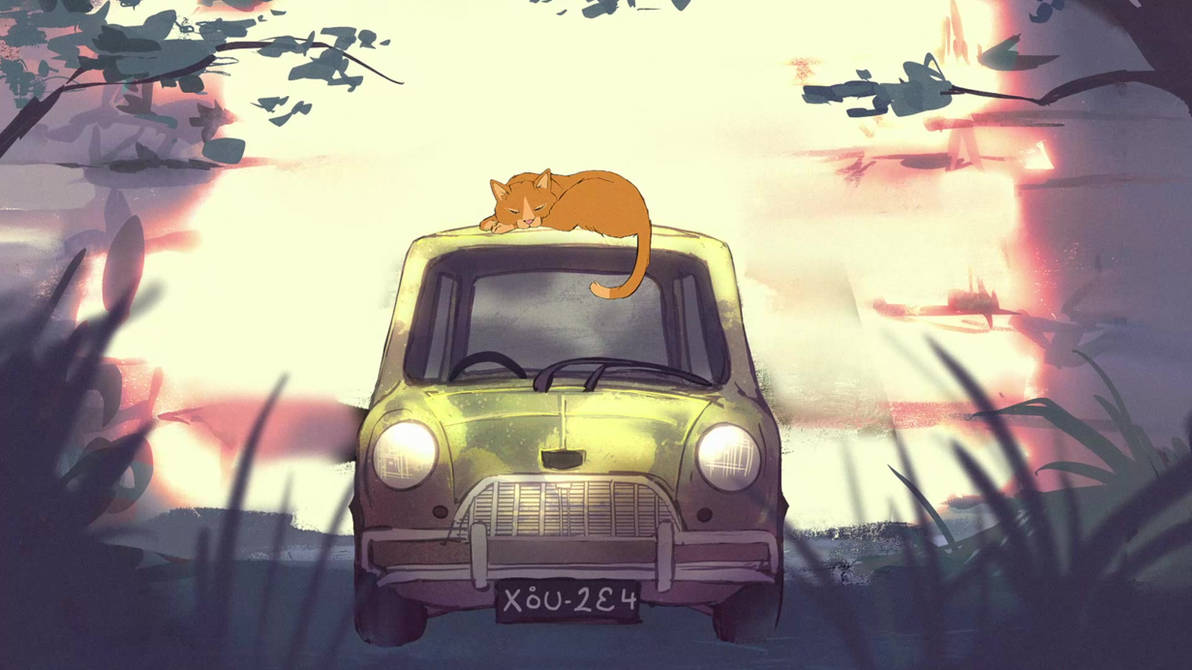 Cat and a Butterfly (looping 2D animatin) by miiatai on DeviantArt