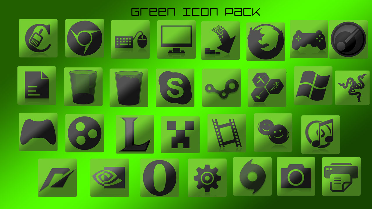 Green .png Icons Pack by M4U96 on DeviantArt